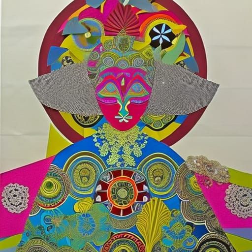 "Mystic Veil: The Neon Symphony of the Masked Persona" - AI Generated ...