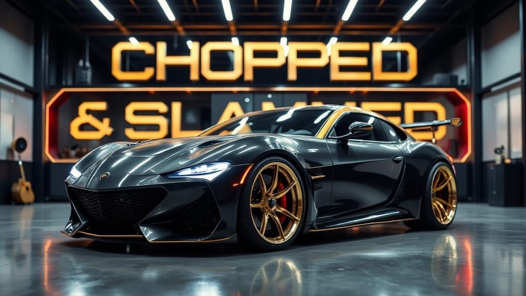 Hyper-Realistic Car Showcase in a Modern Showroom - AI Art