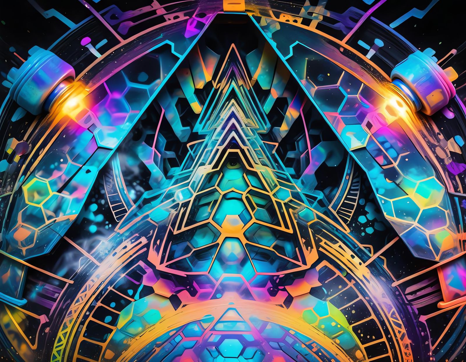 Abstract geometric psy-art, 21apr24 - AI Generated Artwork - NightCafe ...