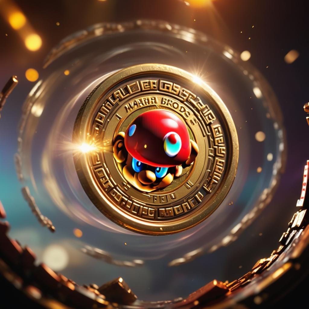 Super Mario Bros Coins - Golden Super Mario Bros Coin in Swi...