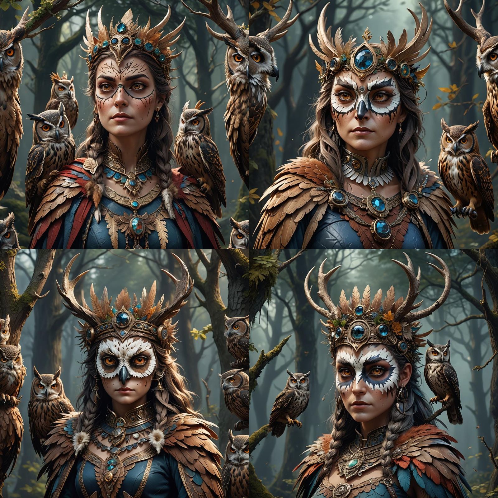 Owl Queen - AI Generated Artwork - NightCafe Creator