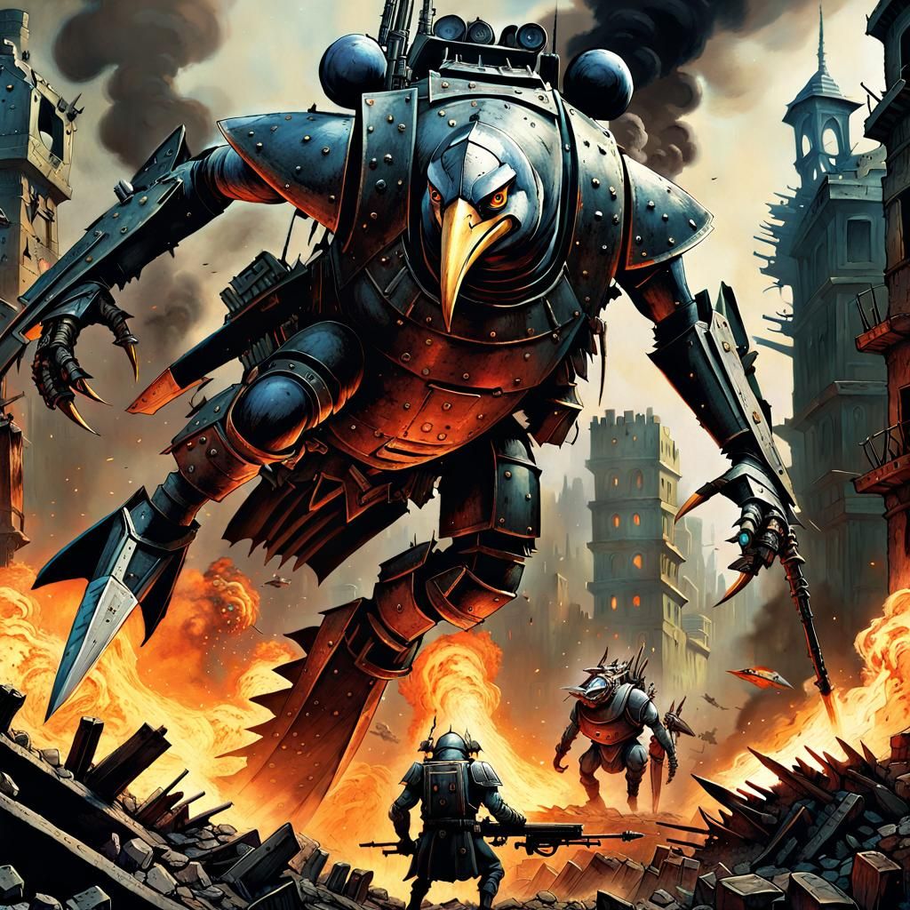 Hellpenguin Daemon Engine II - AI Generated Artwork - NightCafe Creator