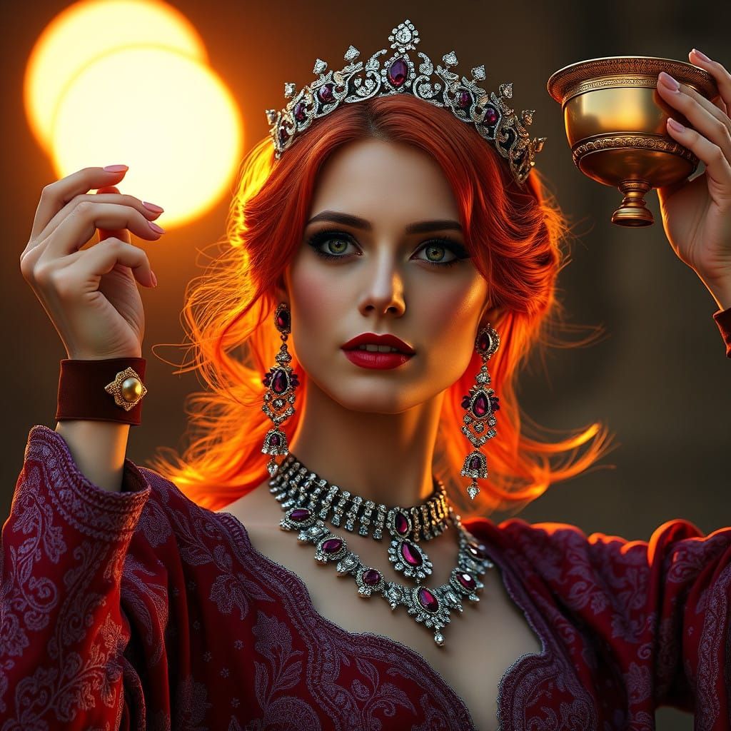 Look at Me! - Regal Scarlet Empress in Opulent Red and Purpl...