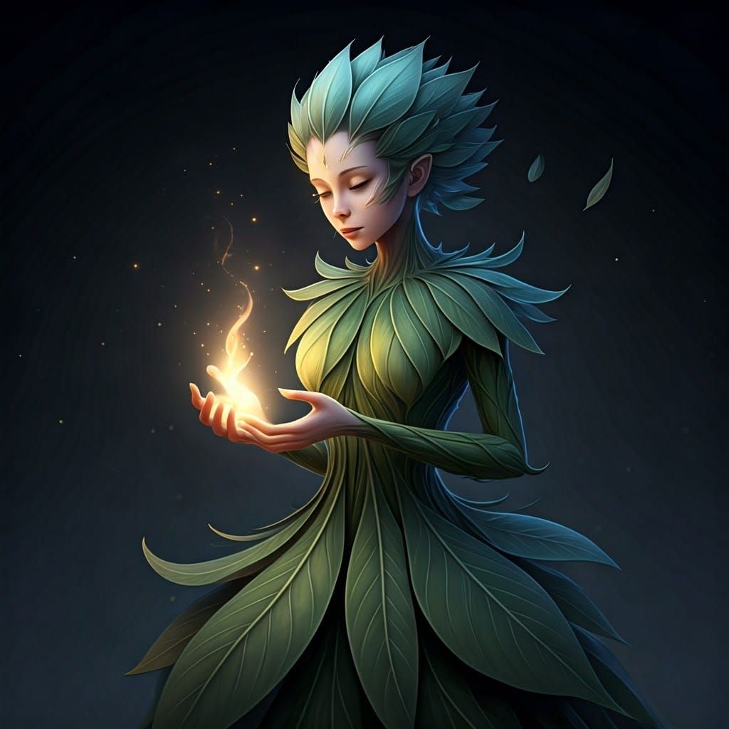 Ethereal Flower Spirit with Gentle Aura.