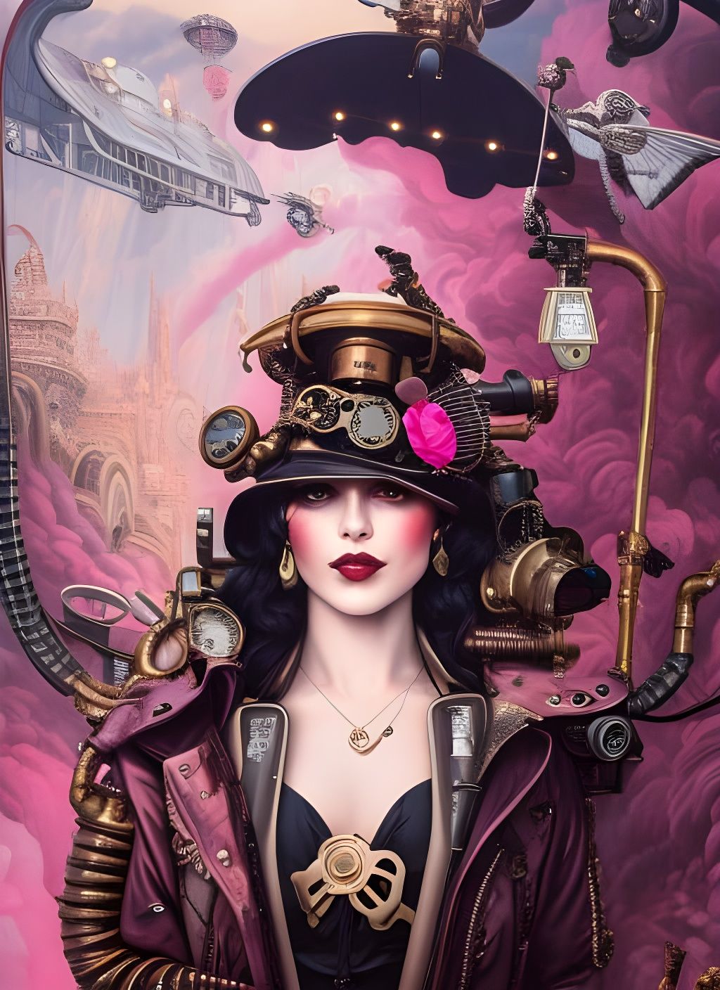 Steampunk portrait - AI Generated Artwork - NightCafe Creator