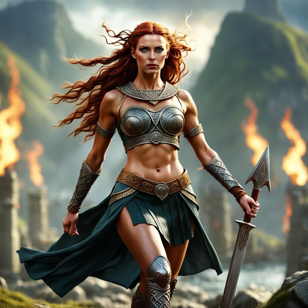 1st century AD Celtic warrior queen Boudicca - AI Generated Artwork - NightCafe Creator