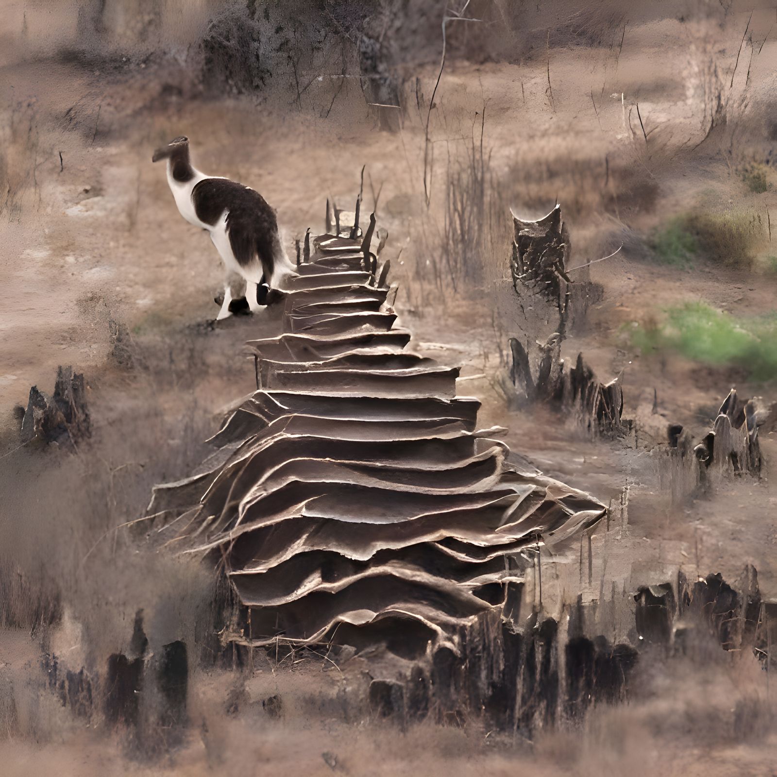 From artistic to coherent final mode ...Staircase post-apocalyptic ...