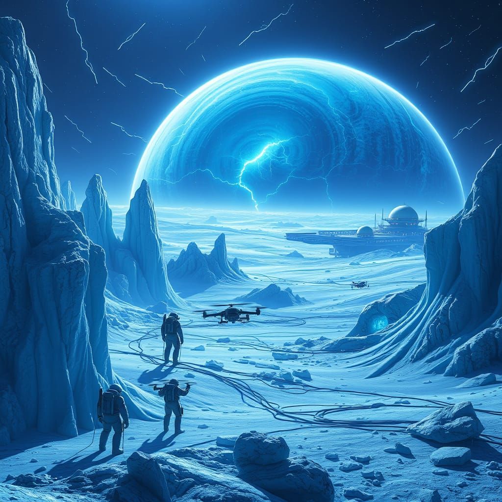 Frozen Neptune - Glowing Ice Expedition on Neptune's Frozen ...