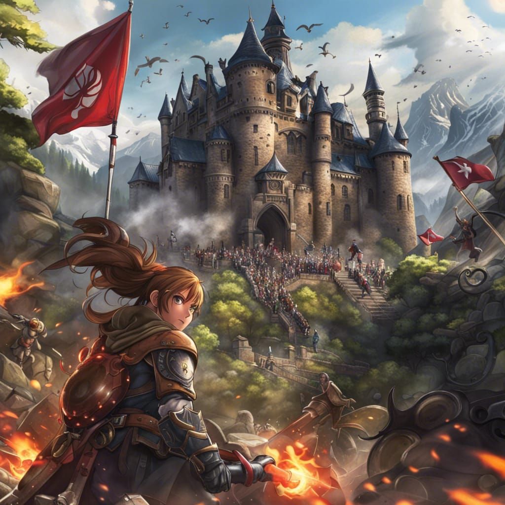 Enemies surrounding a Castle, surrounded by ferocious enemies, with no ...