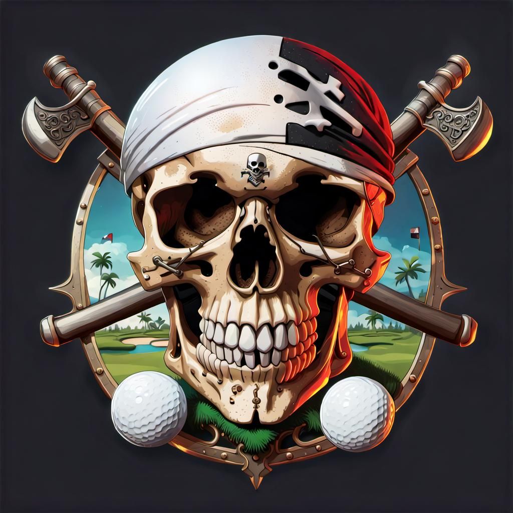 Golf team decal - 3 Putt Pirates - AI Generated Artwork - NightCafe Creator
