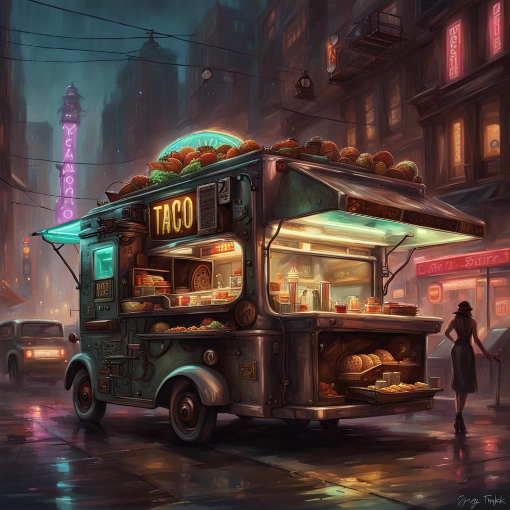 Daily Challenge Taco Truck - AI Generated Artwork - NightCafe Creator