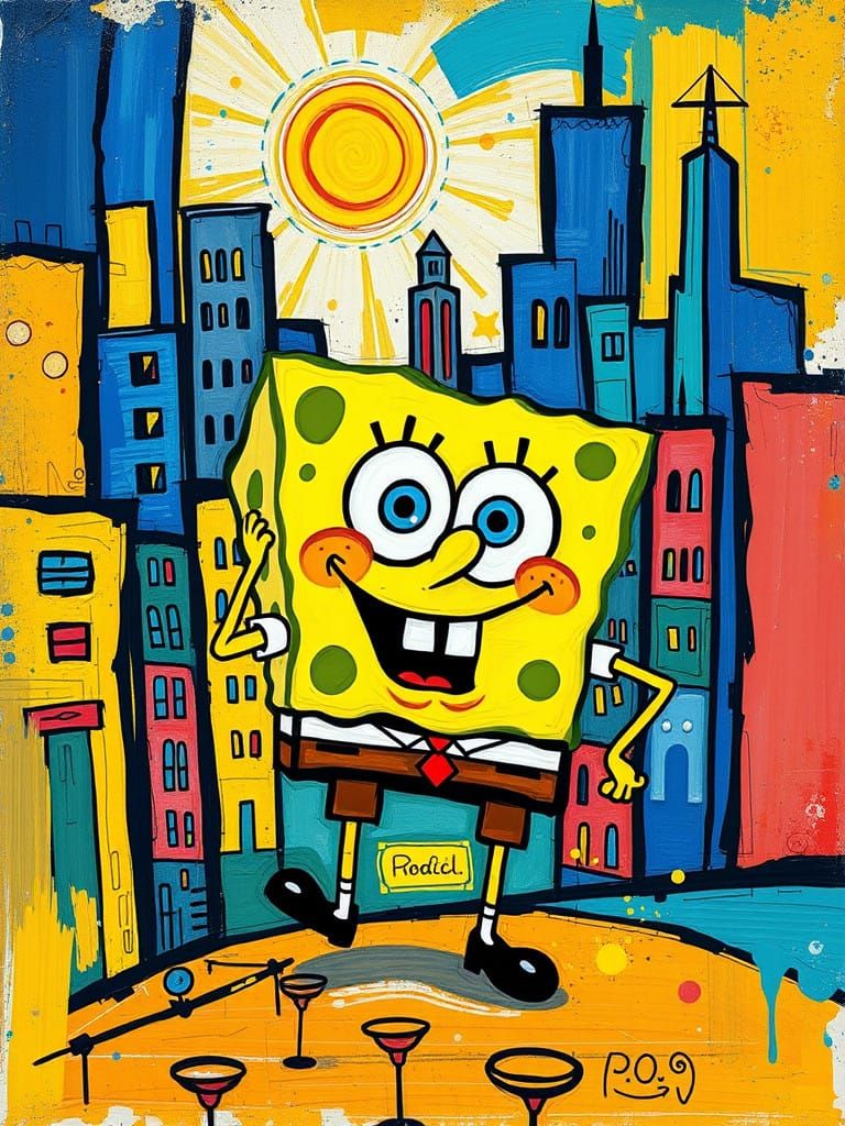 SpongeBob SquarePants by Picasso - SpongeBob SquarePants by...