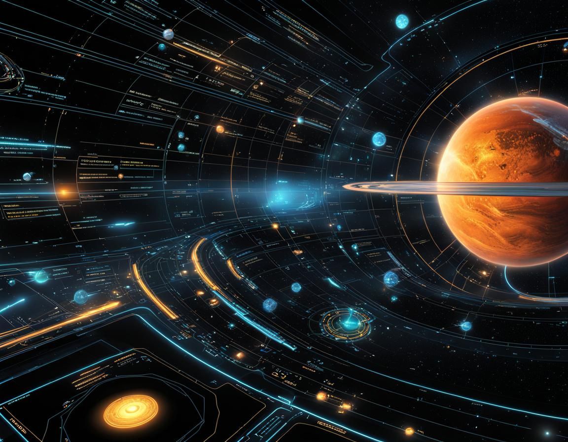 Multidimensional Interstellar Travel Map - AI Generated Artwork ...