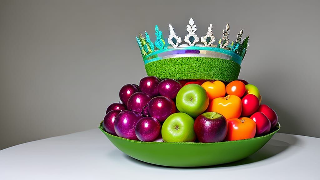 Giant luscious RGB Fruit Bowl as a crown - AI Generated Artwork ...