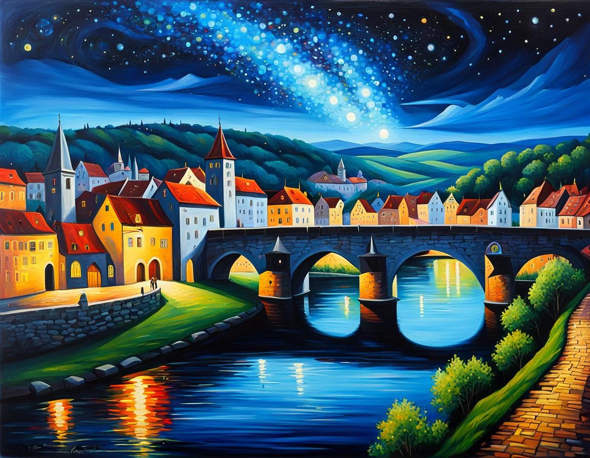 starry night - AI Generated Artwork - NightCafe Creator