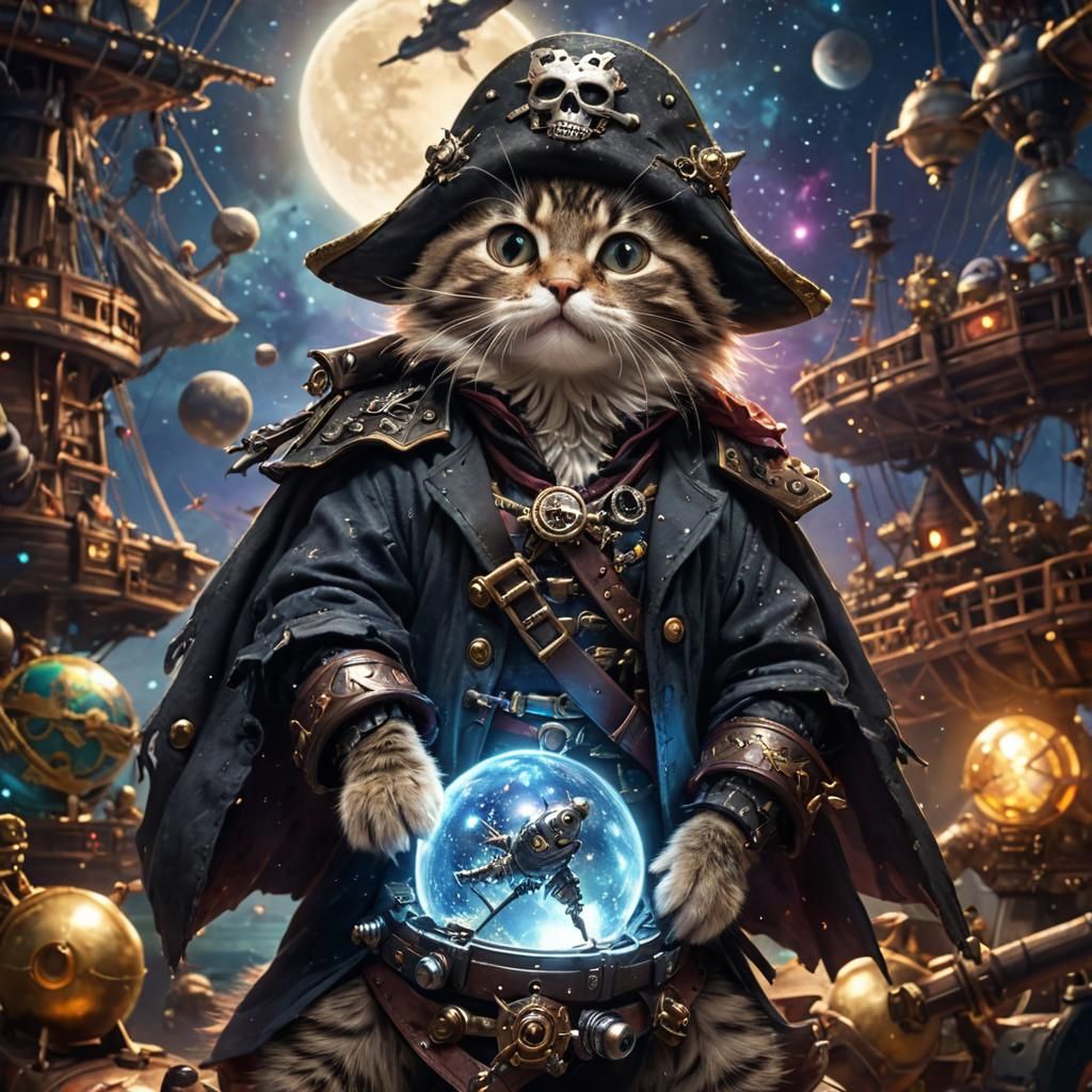 Space Captain Meow Sparrow - AI Generated Artwork - NightCafe Creator