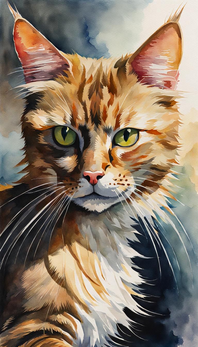Cat painting - AI Generated Artwork - NightCafe Creator