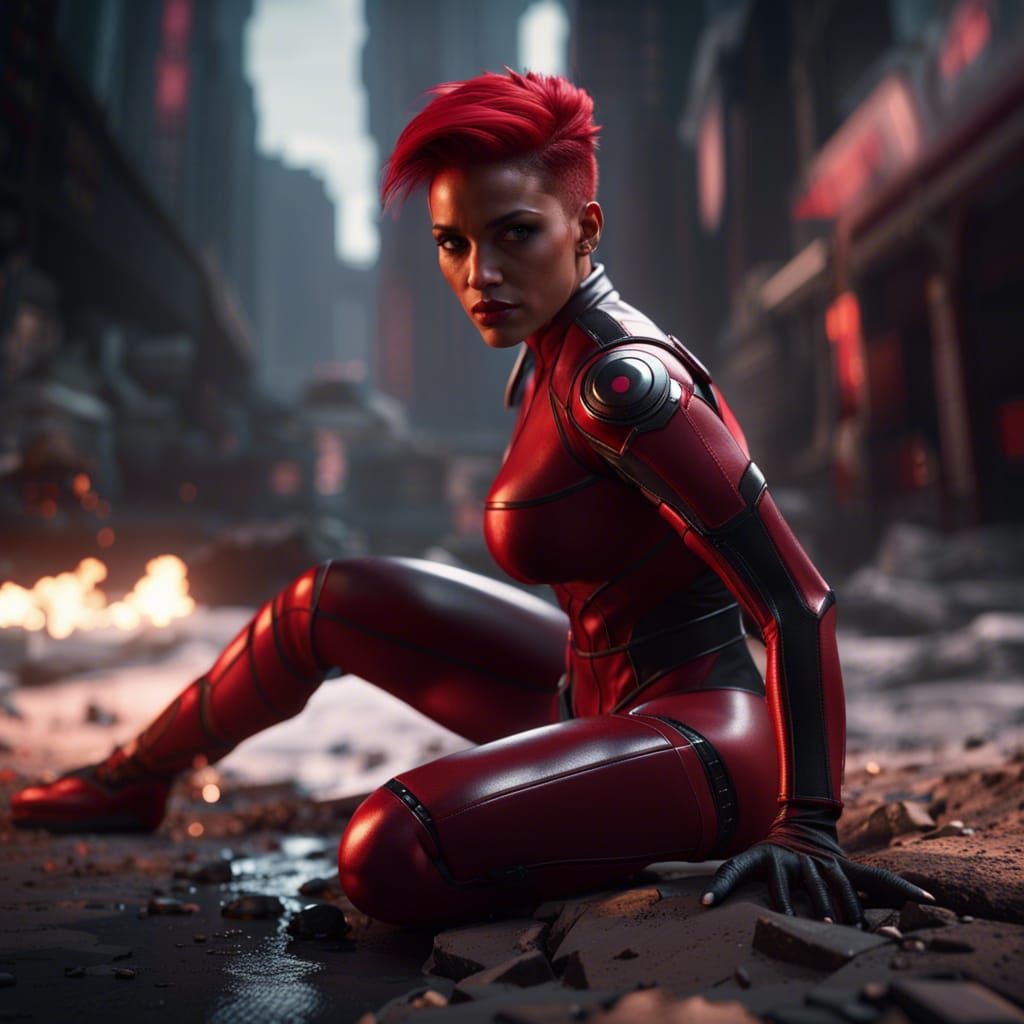 Rouge from X-Men, ground level shot, 8K resolution, Cinema 4D, Behance ...
