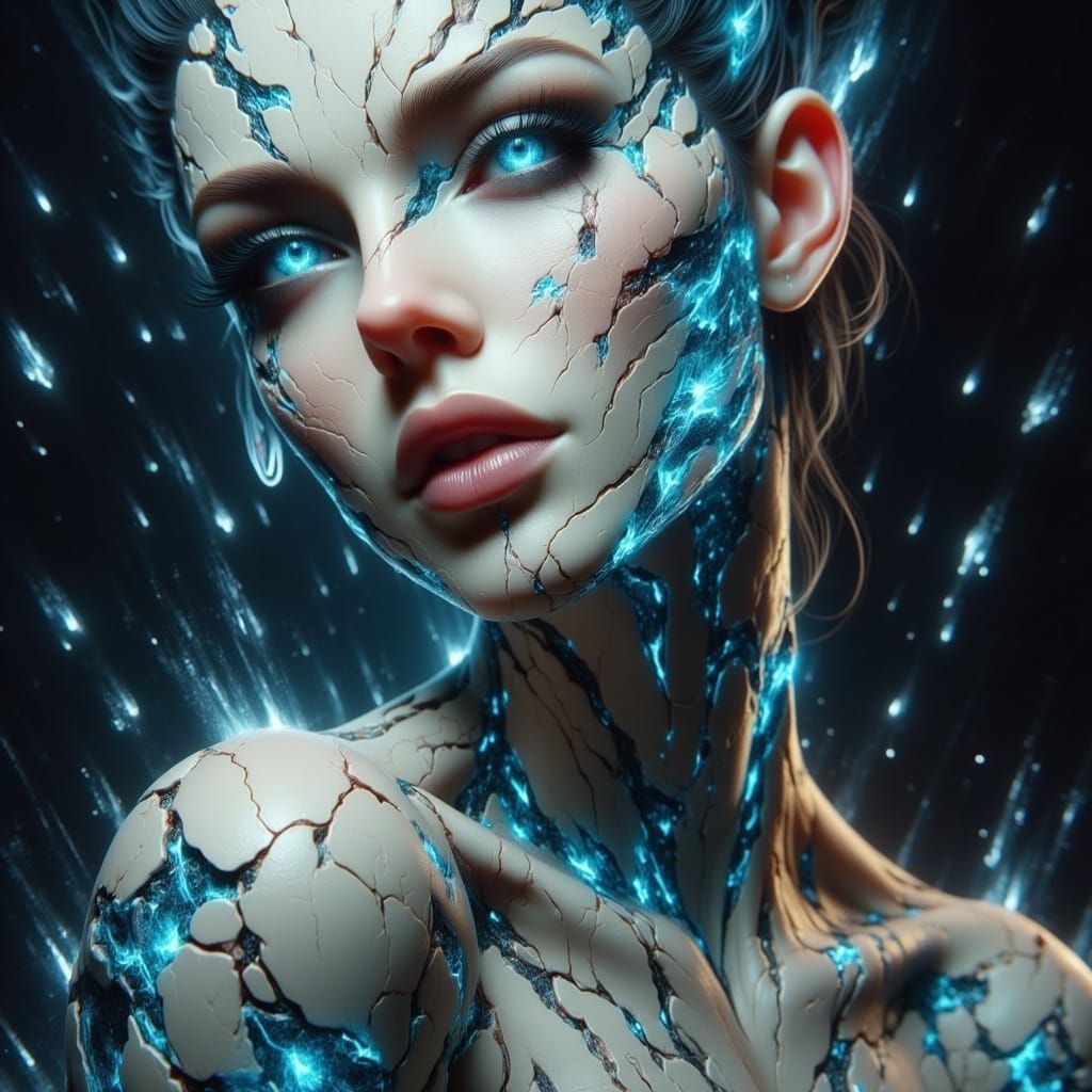 Woman - Ethereal Cyberpunk Woman