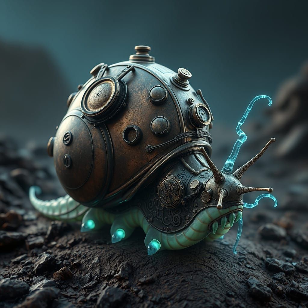 Steampunk alien snail hybrid - Steampunk Alien Snail Hybrid ...