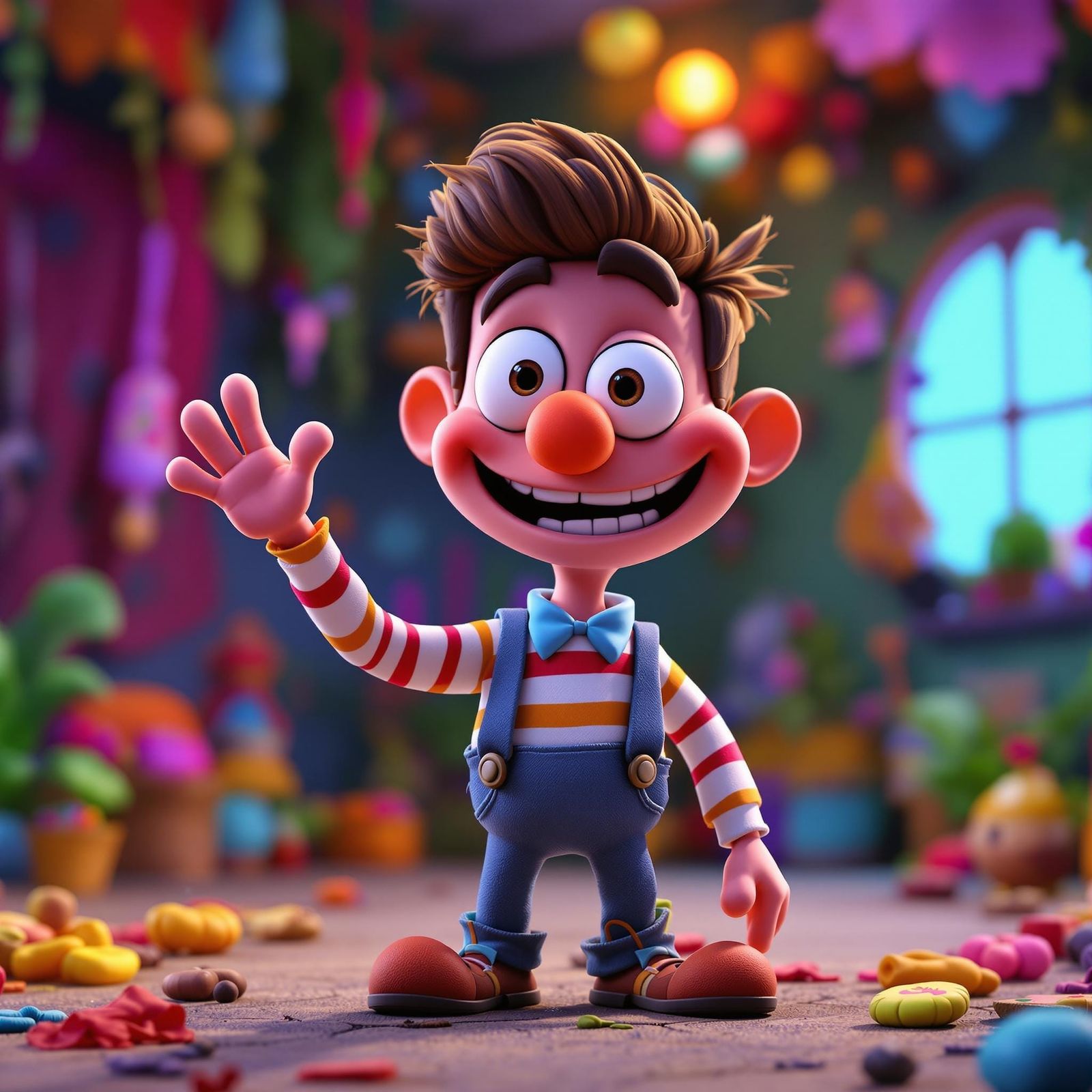 Whimsical Claymation Character in Vibrant Colors - AI Art