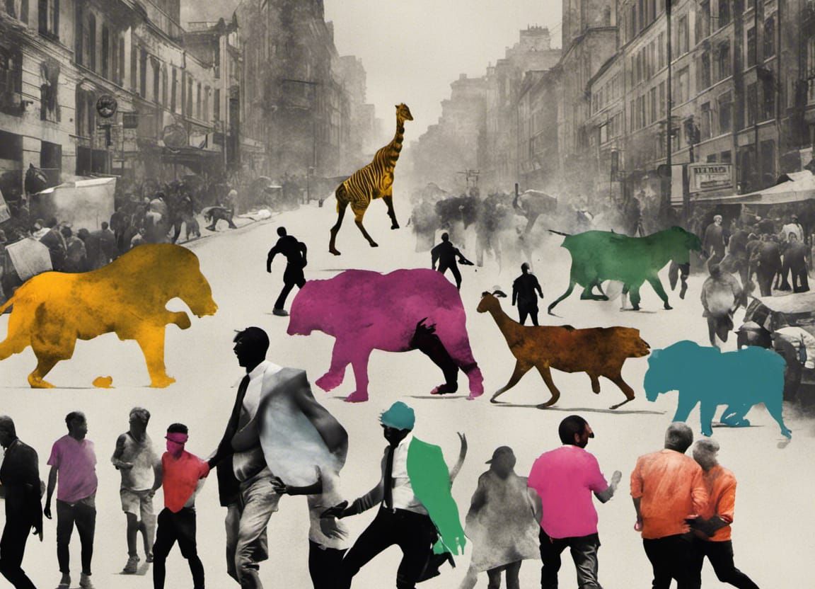 Escaped Zoo Animals - AI Generated Artwork - NightCafe Creator