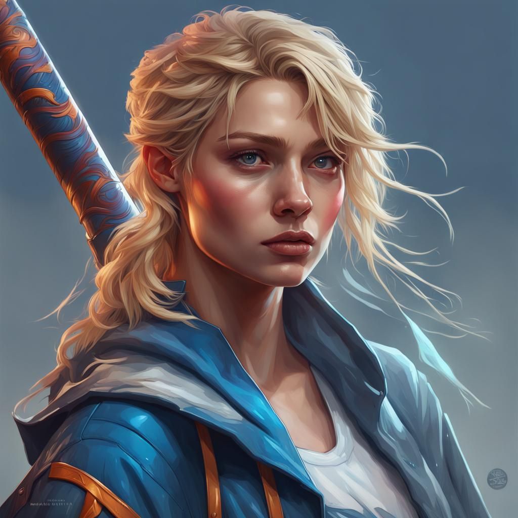 Badass Blond #38 - AI Generated Artwork - NightCafe Creator