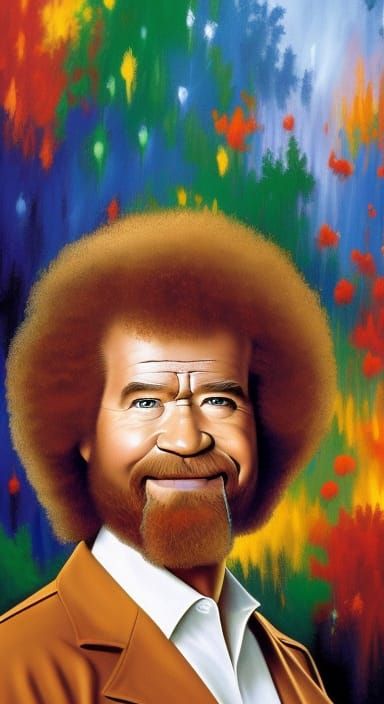 Bob Ross - AI Generated Artwork - NightCafe Creator
