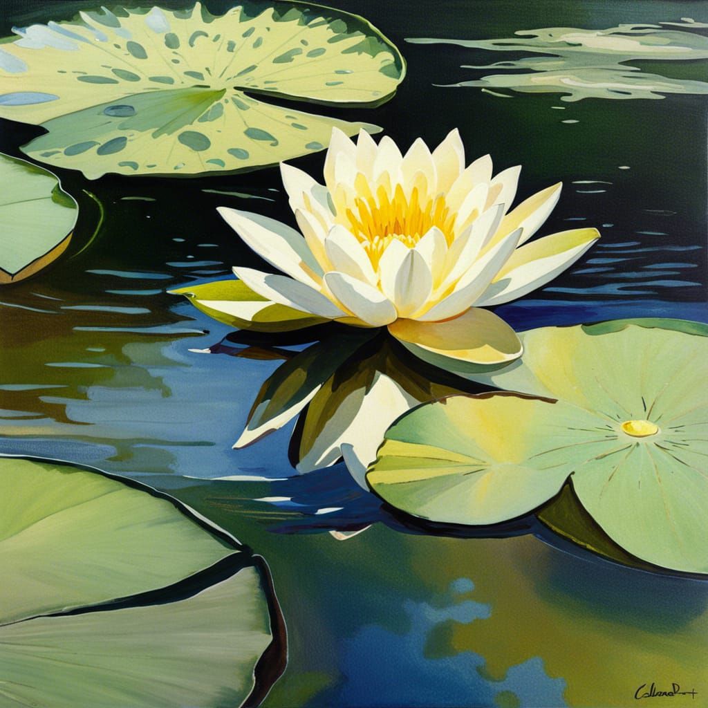 Water Lily - AI Generated Artwork - NightCafe Creator