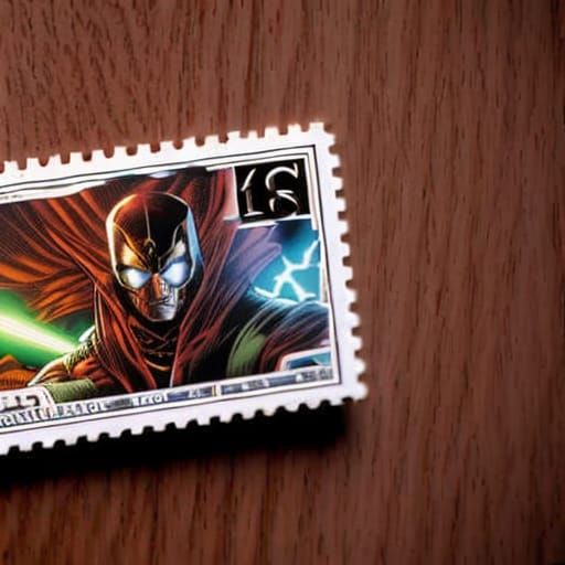 Comic Book Postage Stamp #10 - AI Generated Artwork - NightCafe Creator