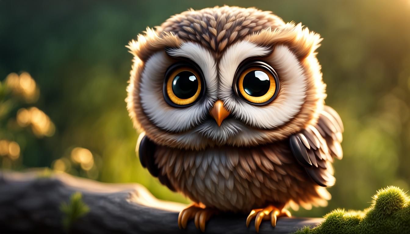 Baby Owl - AI Generated Artwork - NightCafe Creator