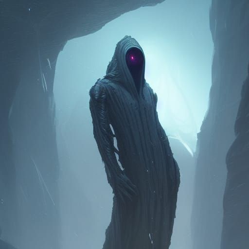 Hooded alien creature : r/nightcafe