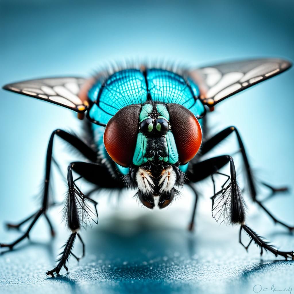Blue bottle fly - AI Generated Artwork - NightCafe Creator