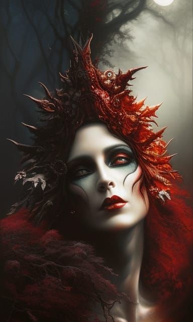 Beautiful portraits of women/females in dark horror fantasy Description ...
