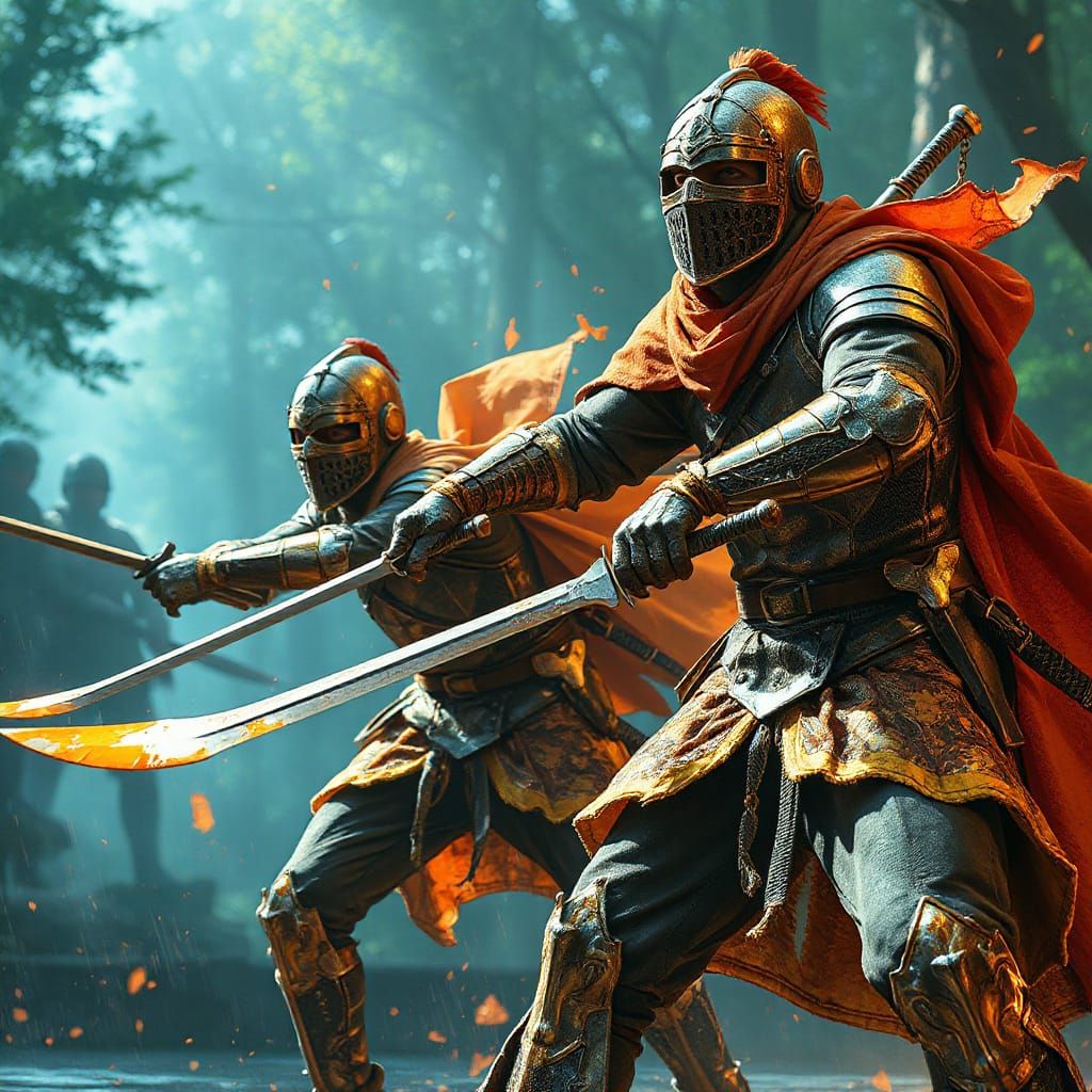 DND characters - Epic Fantasy Characters in Vibrant Steel S...