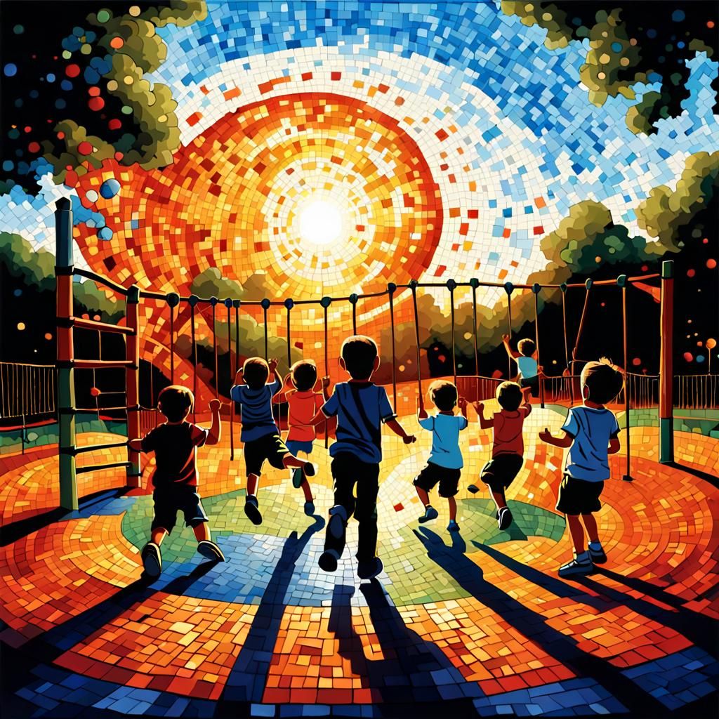 Play Ground Mosaic - AI Generated Artwork - NightCafe Creator
