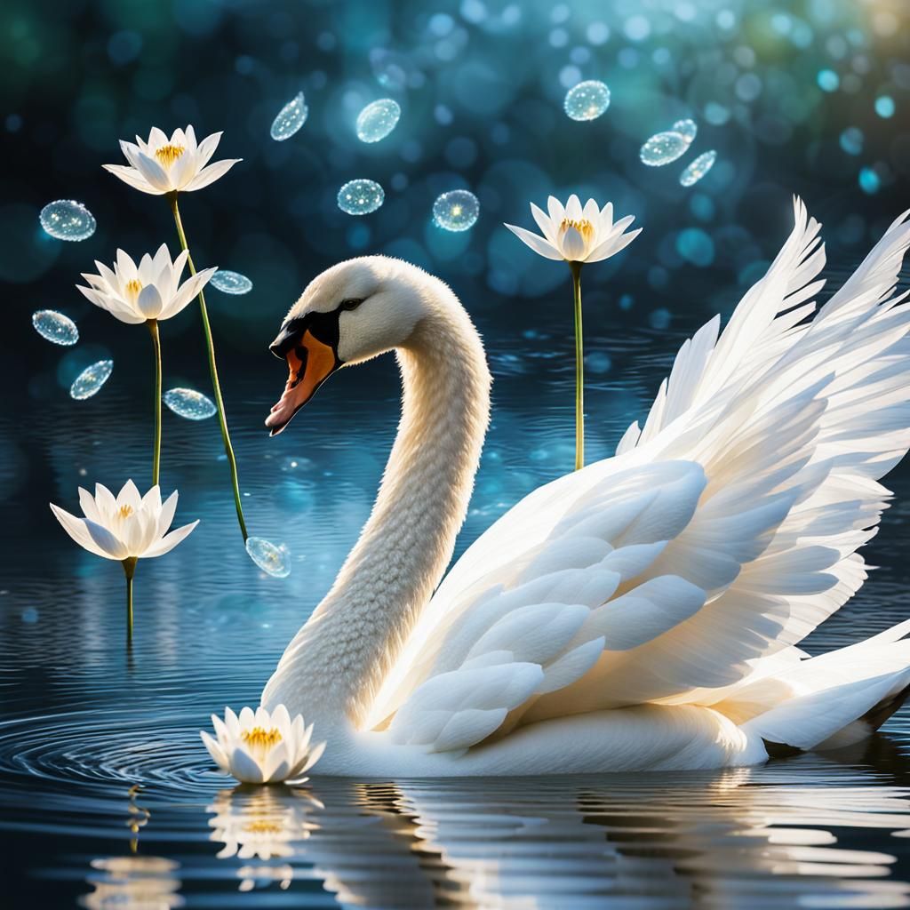 A beautiful white swan - AI Generated Artwork - NightCafe Creator