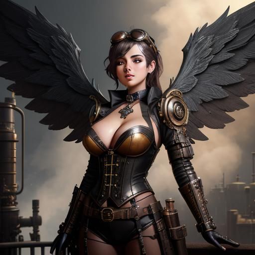 SteamPunk Angel - AI Generated Artwork - NightCafe Creator