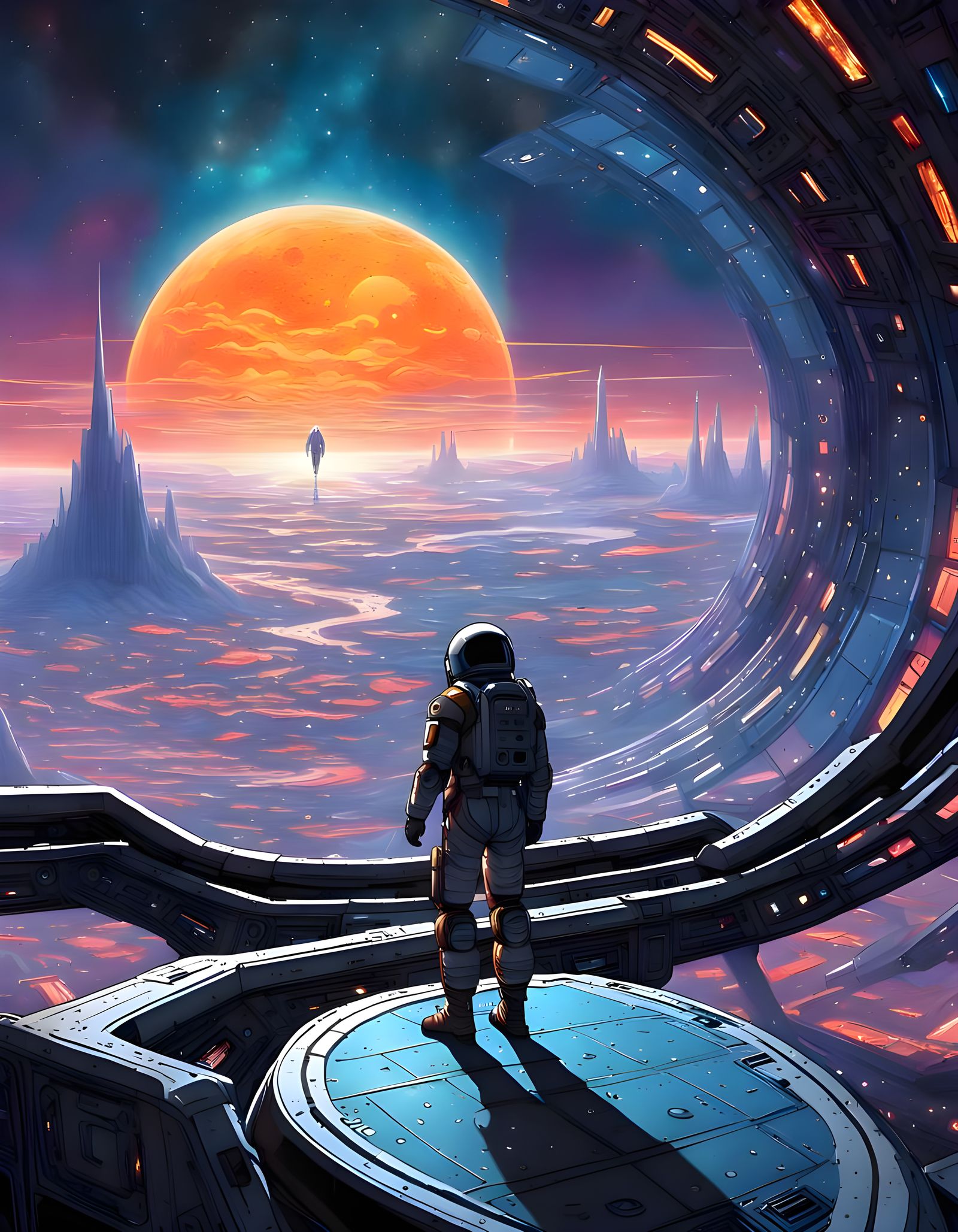 In the space year, 4099 beautiful masterpiece of a gorgeous gigantic intergalactic advanced ...