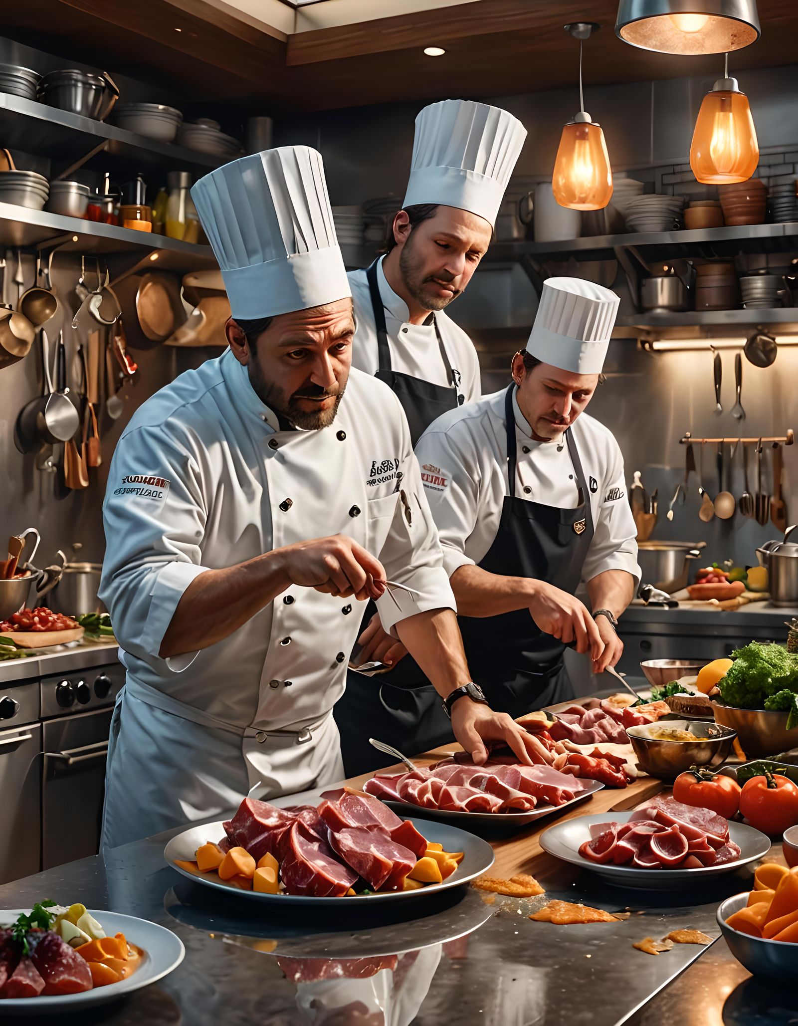 Chef and Sous-Chefs - AI Generated Artwork - NightCafe Creator