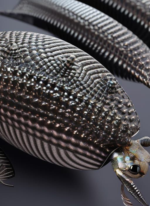 Intricate detailed full body portrait isopod background underground ...