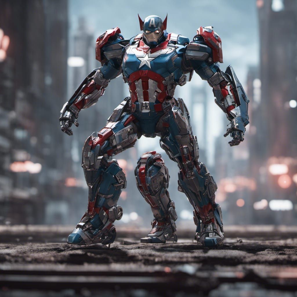futuristic captain america - AI Generated Artwork - NightCafe Creator