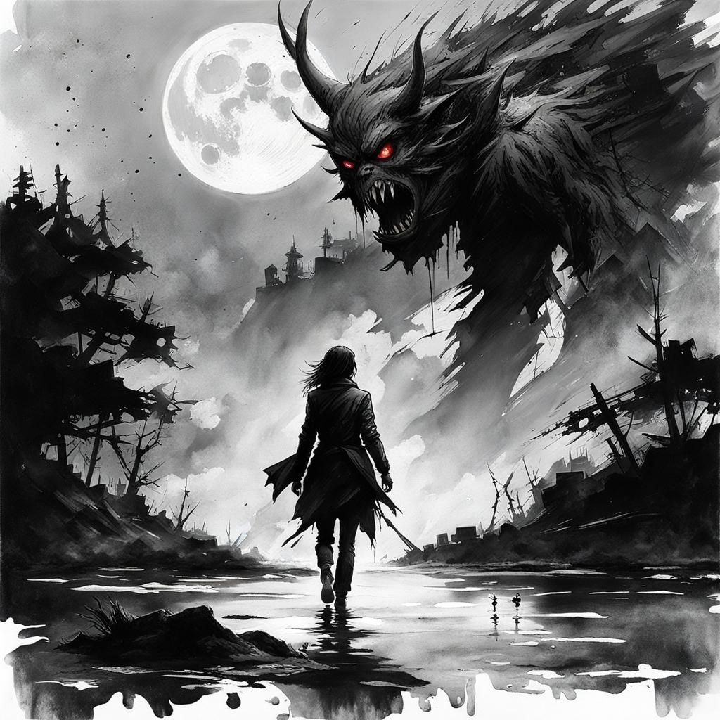 magical Ghosts Starry Night abstract expressionismA highly complex ...