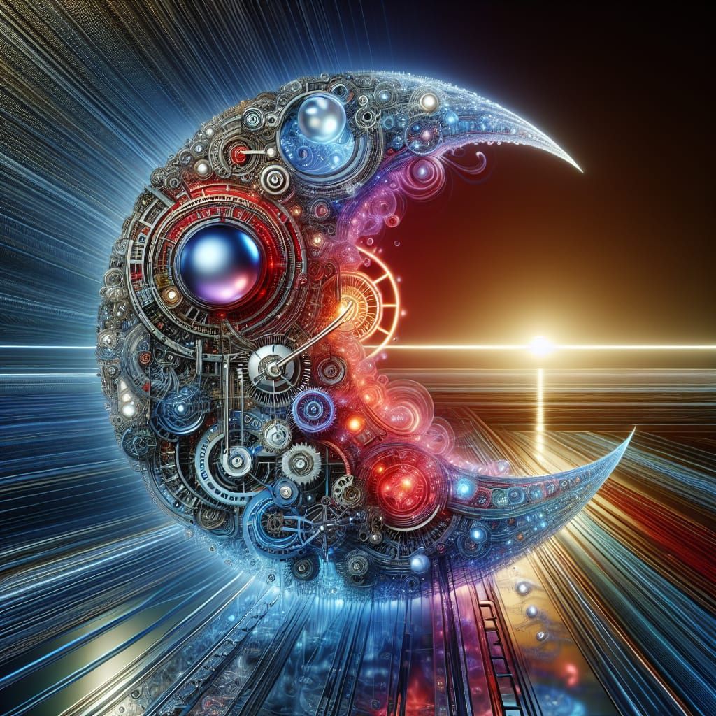 Crescent machine - AI Generated Artwork - NightCafe Creator