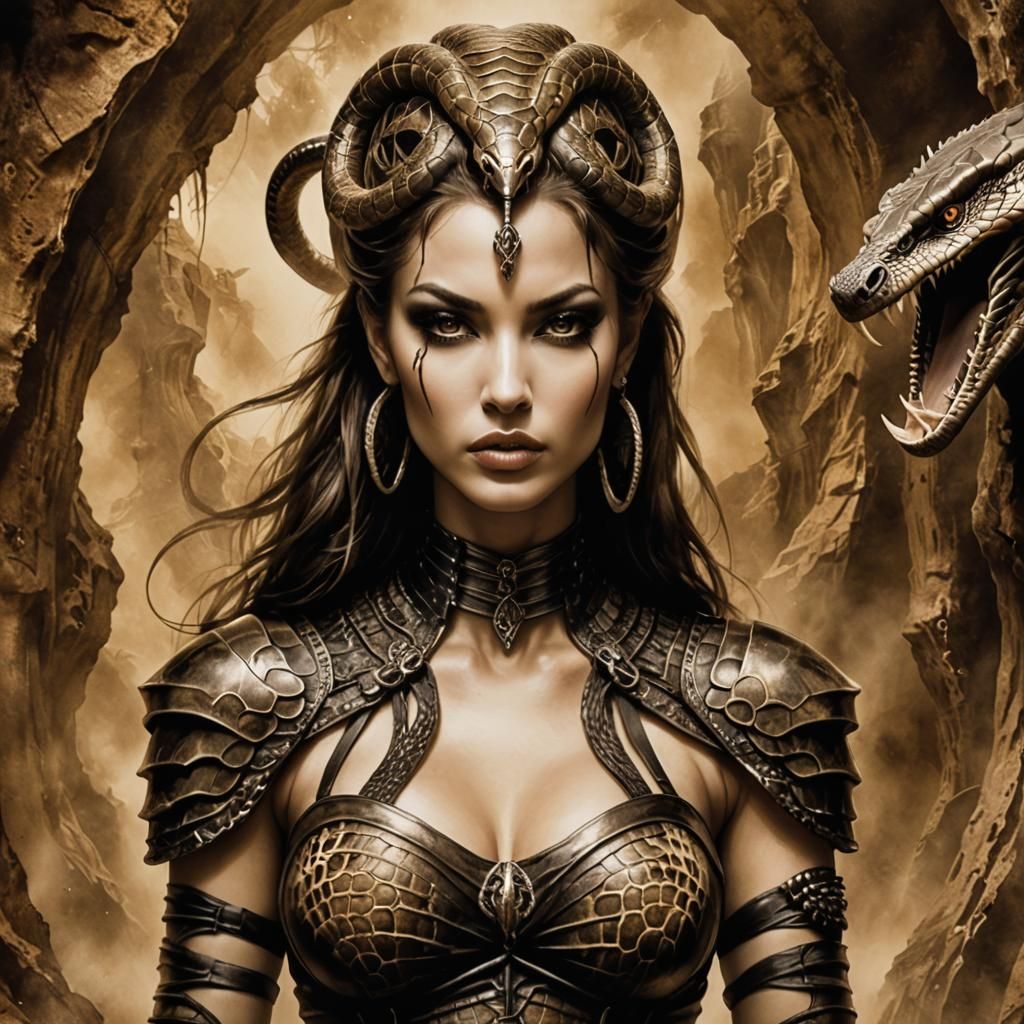 Snake Goddess - AI Generated Artwork - NightCafe Creator