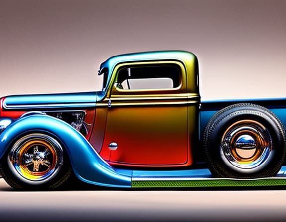 33 Ford Truck Pimp my Ride styled HotRod type Hyperrealistic, splash ...
