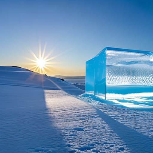 Giant Ice Cube in the Arctic - AI Generated Artwork - NightCafe Creator