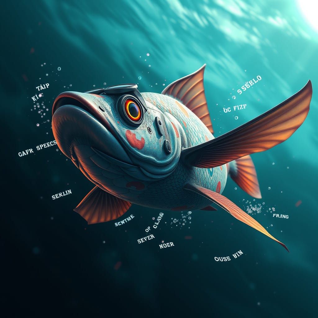 flying fish with aviation glasses - Flying Fish in Aviator ...