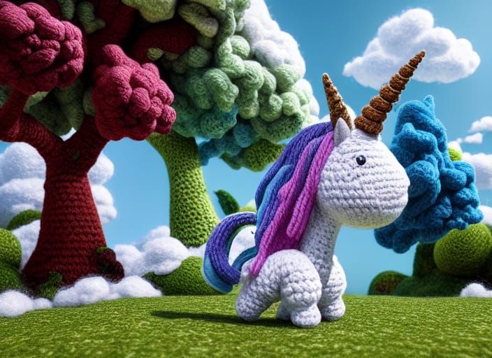 Little big planet unicorn - AI Generated Artwork - NightCafe Creator