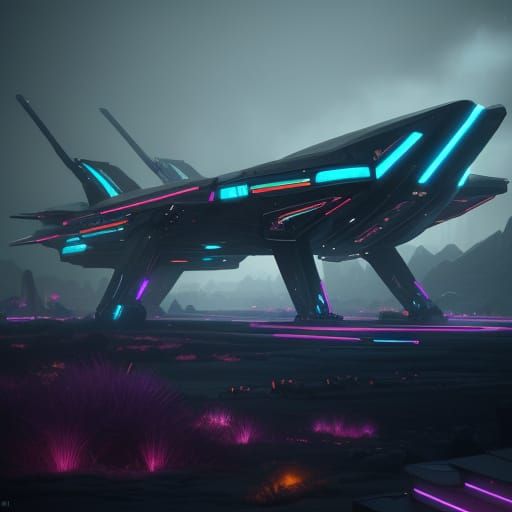 Futuristic Star Trek Circus with Daring Performers - AI Art